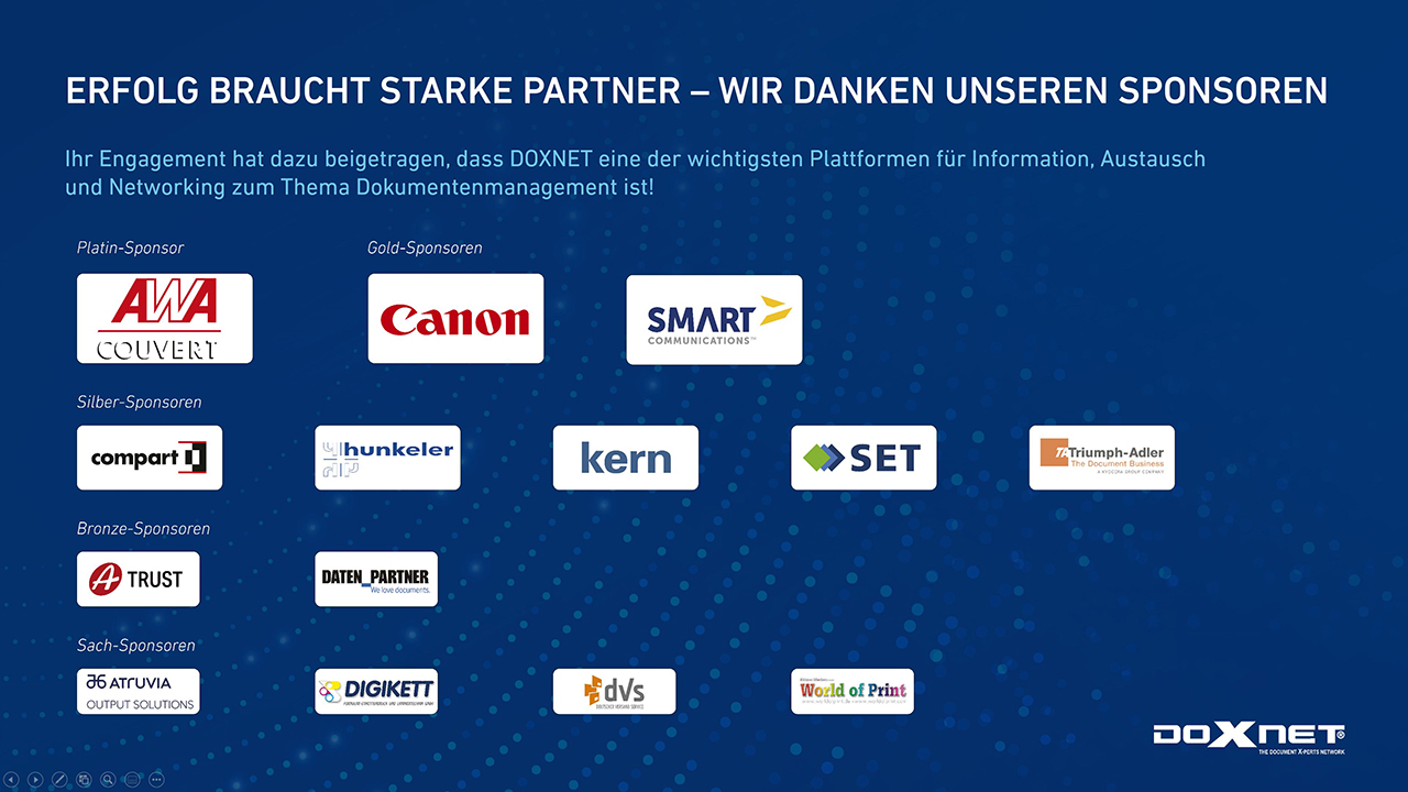 DOXNET Jahresfachkonferenz und Ausstellung - Sponsorinformationen ...